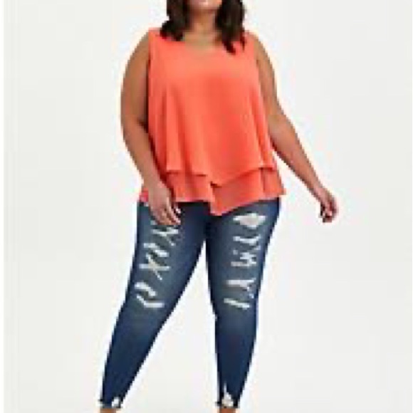 torrid | Tops | Nwot Torrid Chiffon Double Layer Tank 0 Ml | Poshmark